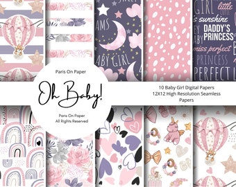 Baby Girl Digital | Etsy