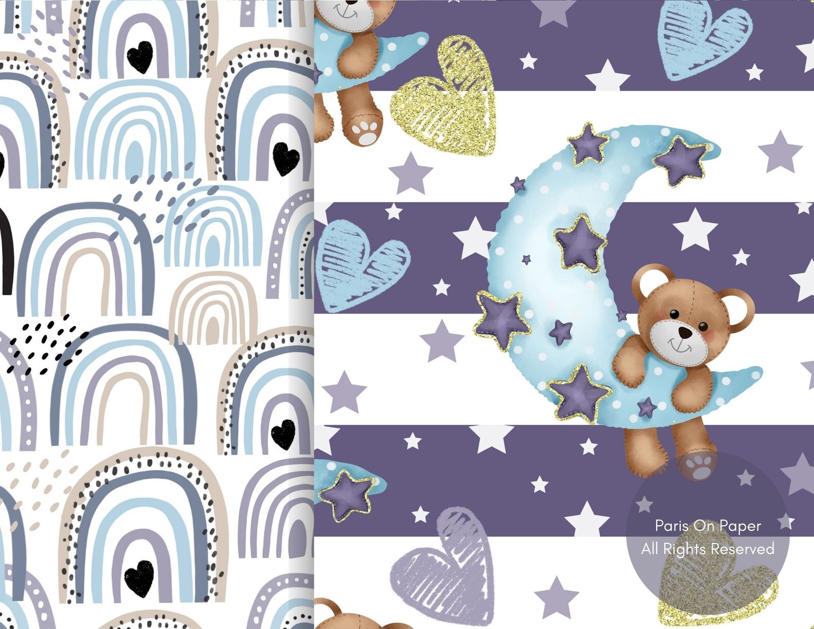 Baby Boy Digital Papers Digital Paper Pack Surface Pattern - Etsy