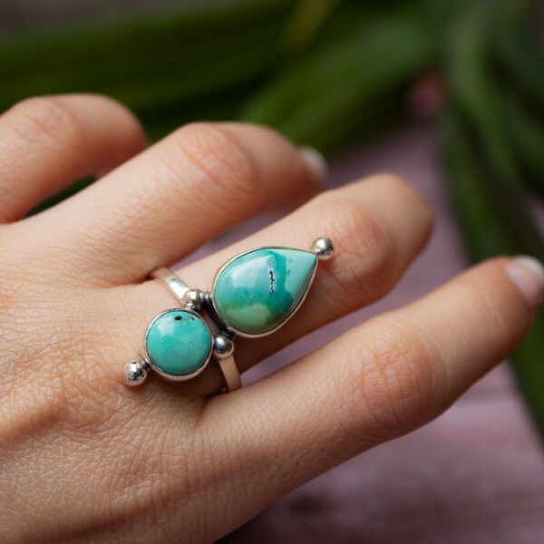 Turquoise Stone Ring - Etsy