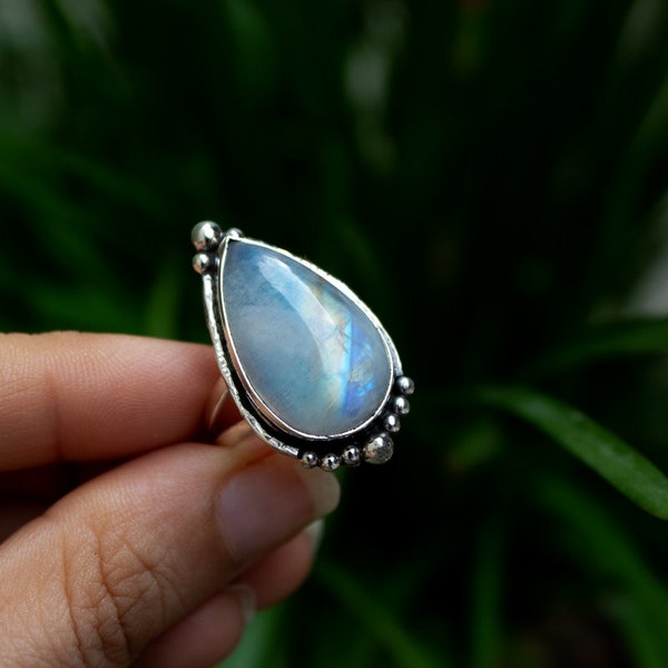 Boho Moonstone Ring - Etsy