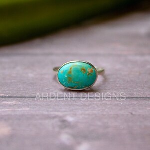 Genuine Turquoise Ring Silver Turquoise Ring Arizona - Etsy