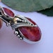Ruby Pendant Sterling Silver Red Stone Pendant Handmade - Etsy