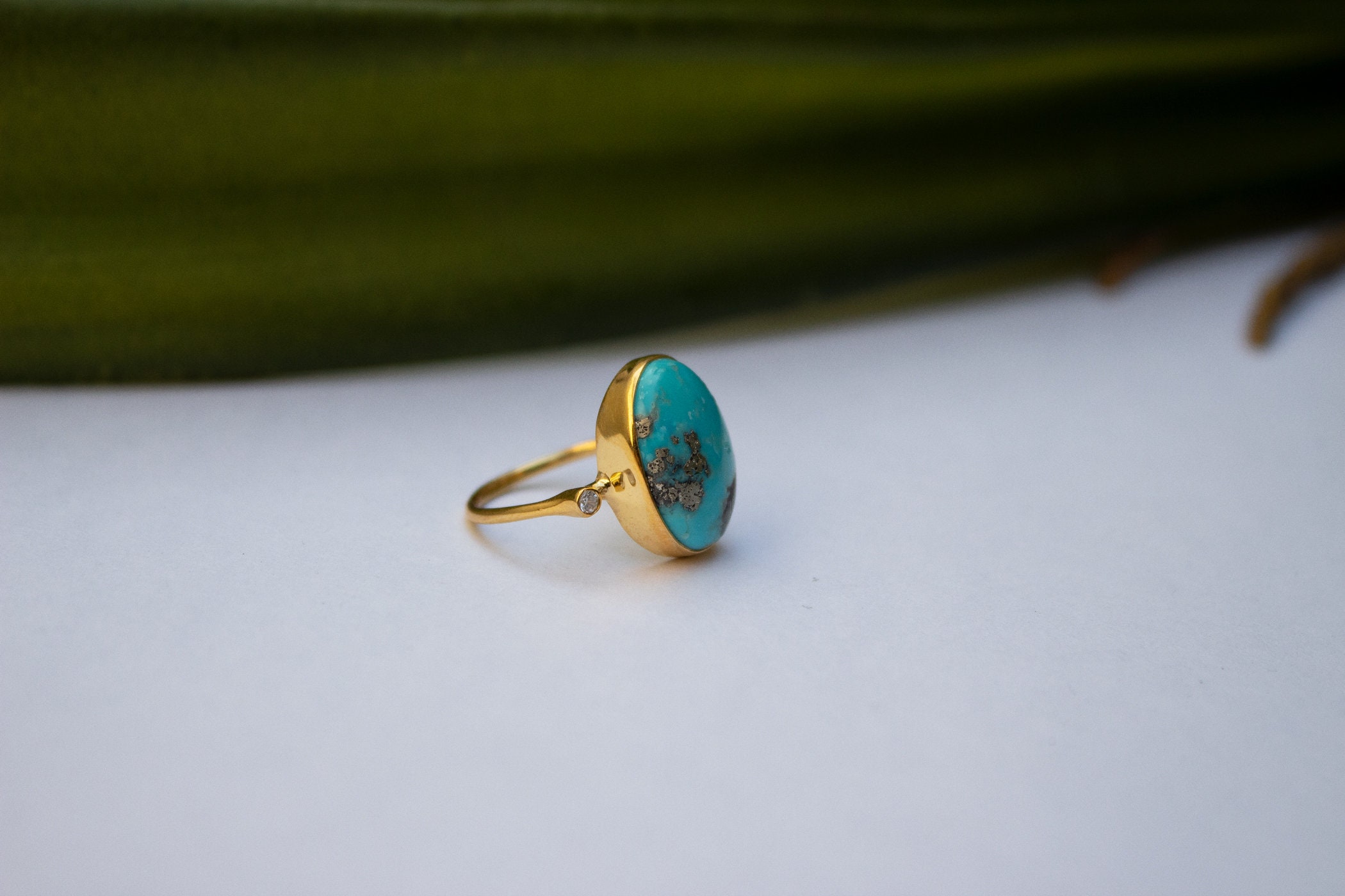 Gold Turquoise Ring 14k Gold Filled Ring Turquoise Jewelry - Etsy