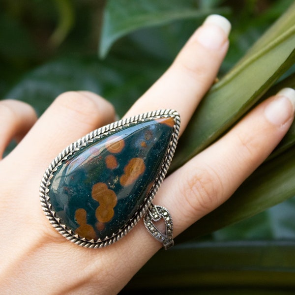 Jasper Ring - Etsy
