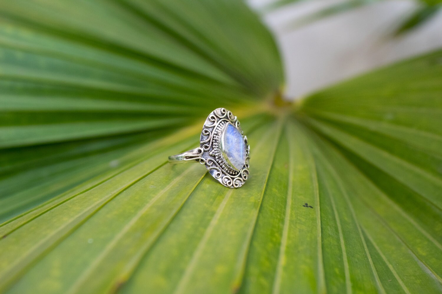 Moonstone Ring 925 Sterling Silver Ring Natural Moonstone | Etsy