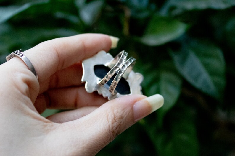 Black Onyx Ring Bones and Skull Black Onyx Gemstone Sterling - Etsy