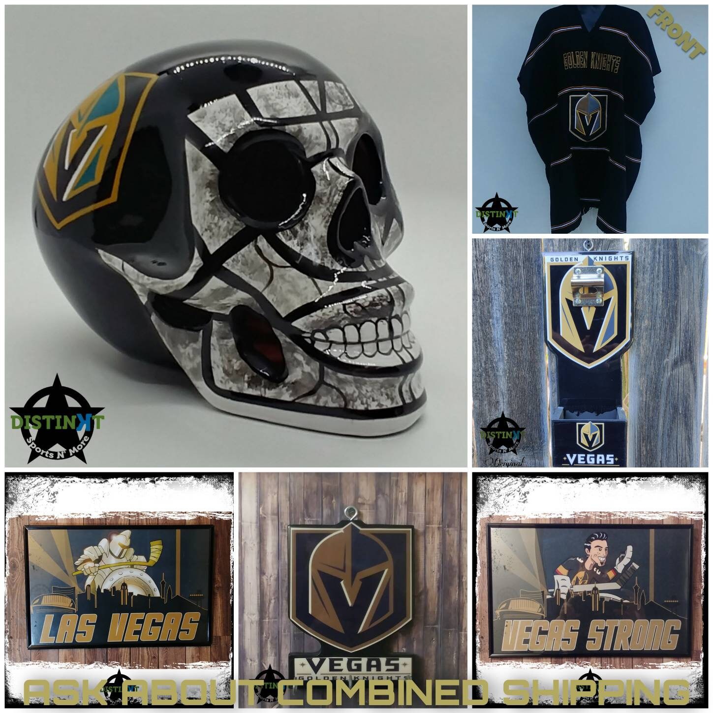 Collectibles Memorabilia Las Vegas Golden Knights Wooden Key Rack Art ...