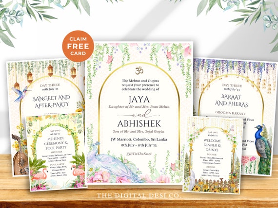 Canva wedding invitations indian | Honestweddingadvice.com
