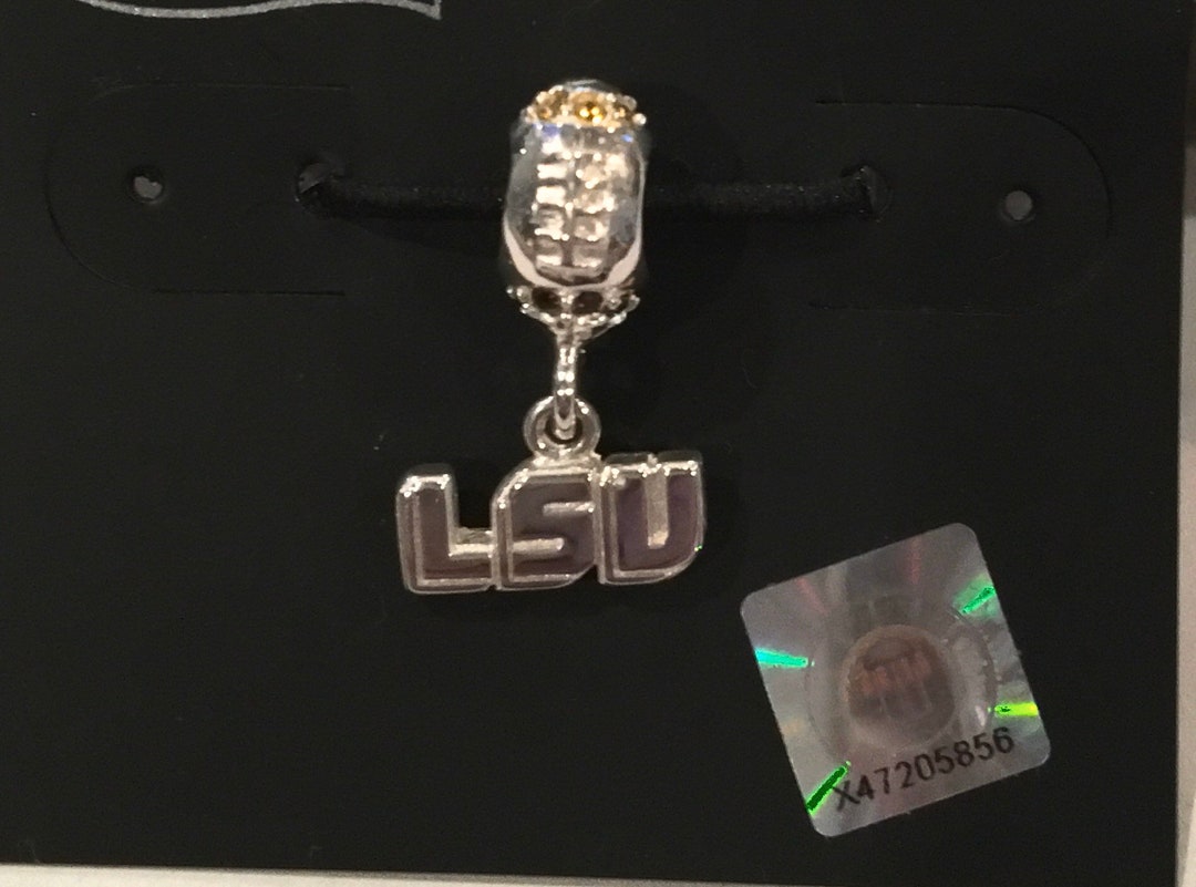 LSU, Louisiana State University, Charm Bracelet Bead, FREE SHIPPING - Etsy