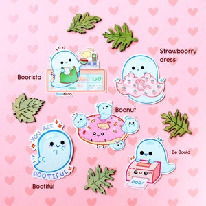 Halloween Stickers- Kawaii Sticker Decals- Cute Spooky Halloween Art ...