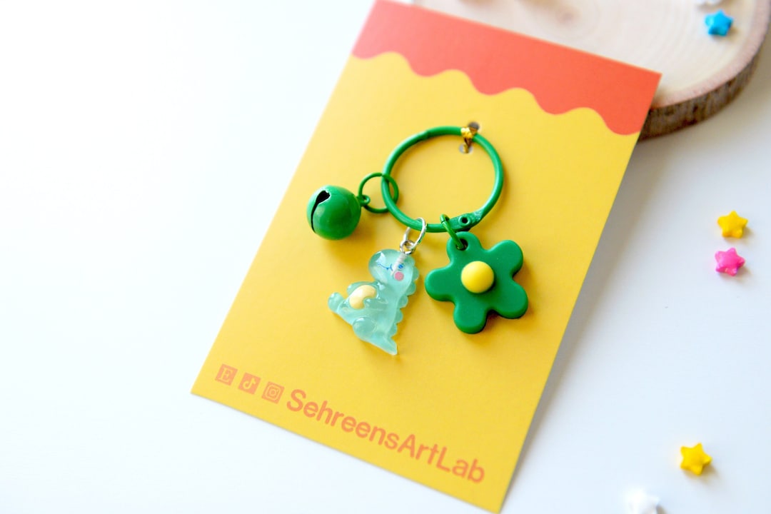 Cute Dino Keychain-dino Charm- Dinosaur Keychains-cute Keychain-dino ...