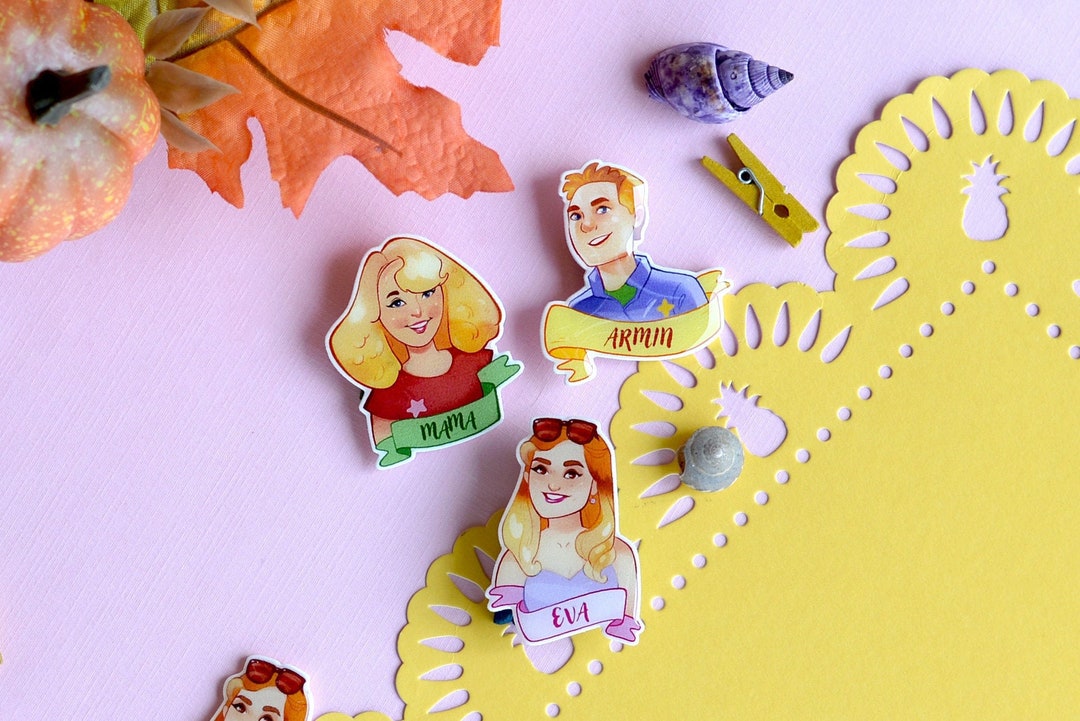 Custom Portrait Pins- Caricature Custom Art- Wedding Gift- Portrait Art ...