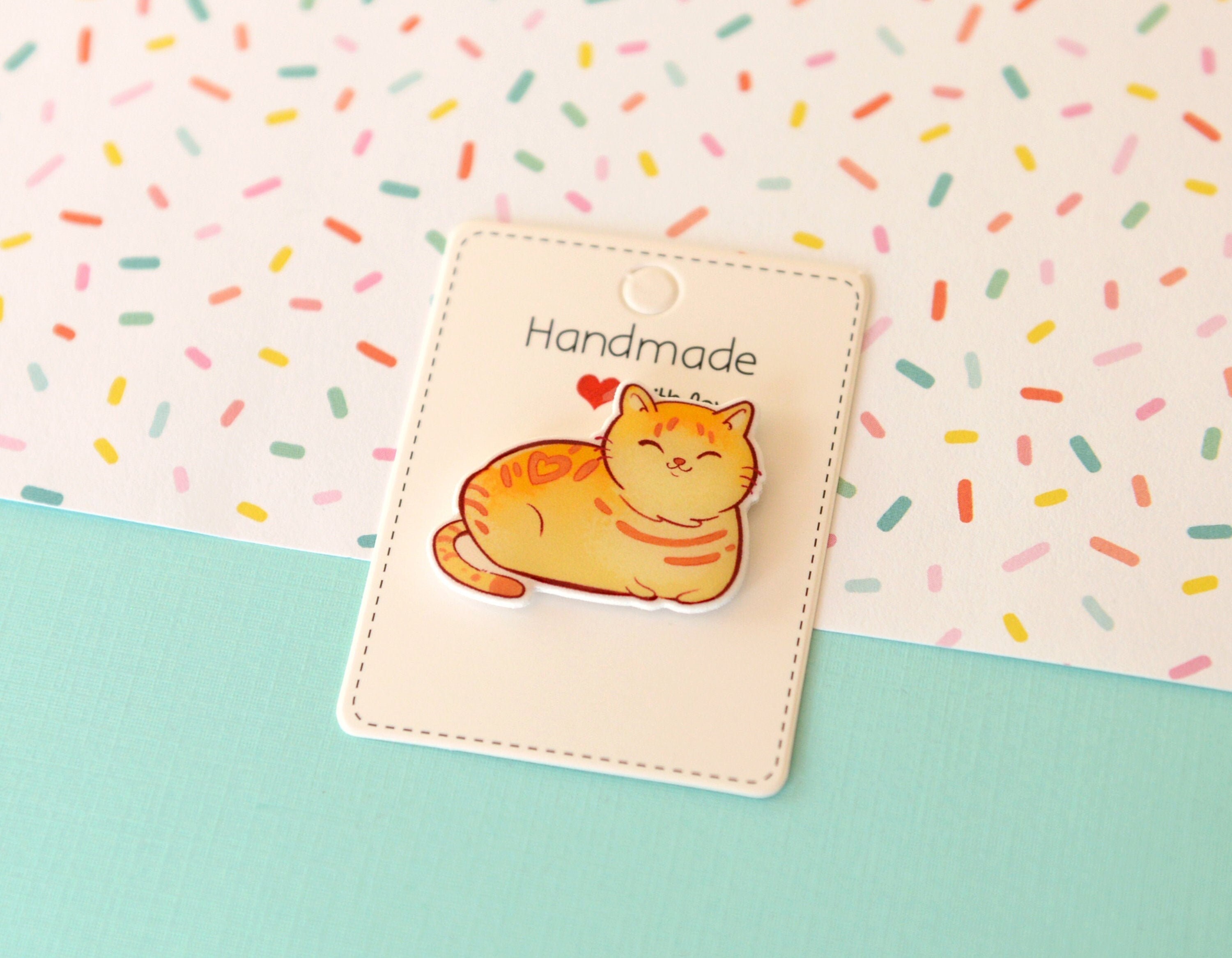 Orange Tabby Cat Enamel Pin – Kawaii Pins for Bags & Backpacks - Etsy