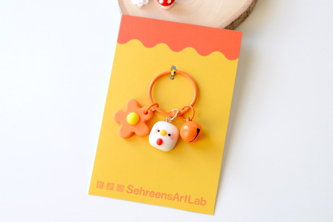Chicken Keychain- Cute Orange Chicken Charm- Chick Rooster Keychains ...