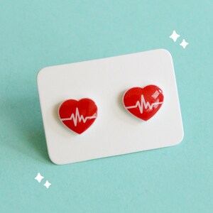 Handmade Medical Stud Earrings – Nurse Doctor Gift - Etsy