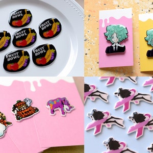 Custom Lapel Pins/acrylic Lapel Pin/enamel Coated Brooch/custom Art ...