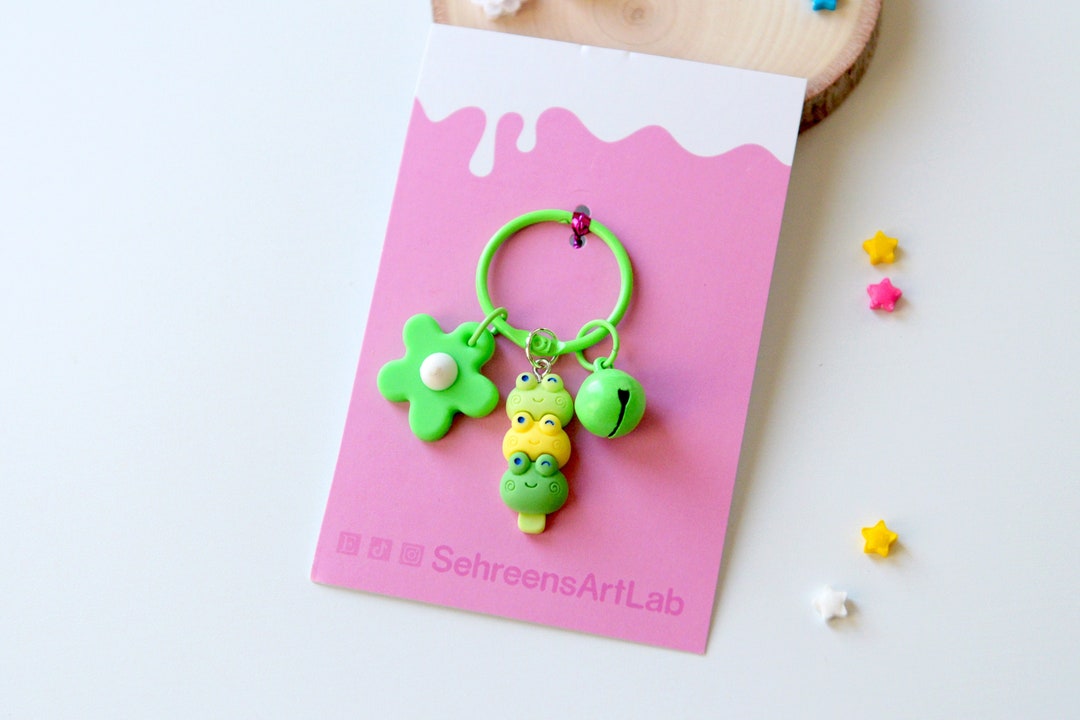 Cute Froggy Keychain Frog Snack Frog Keychains Cute Keychain Frog Green ...