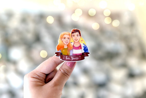 Custom Couple's Portrait Lapel Pin-valentines Day Gift for | Etsy