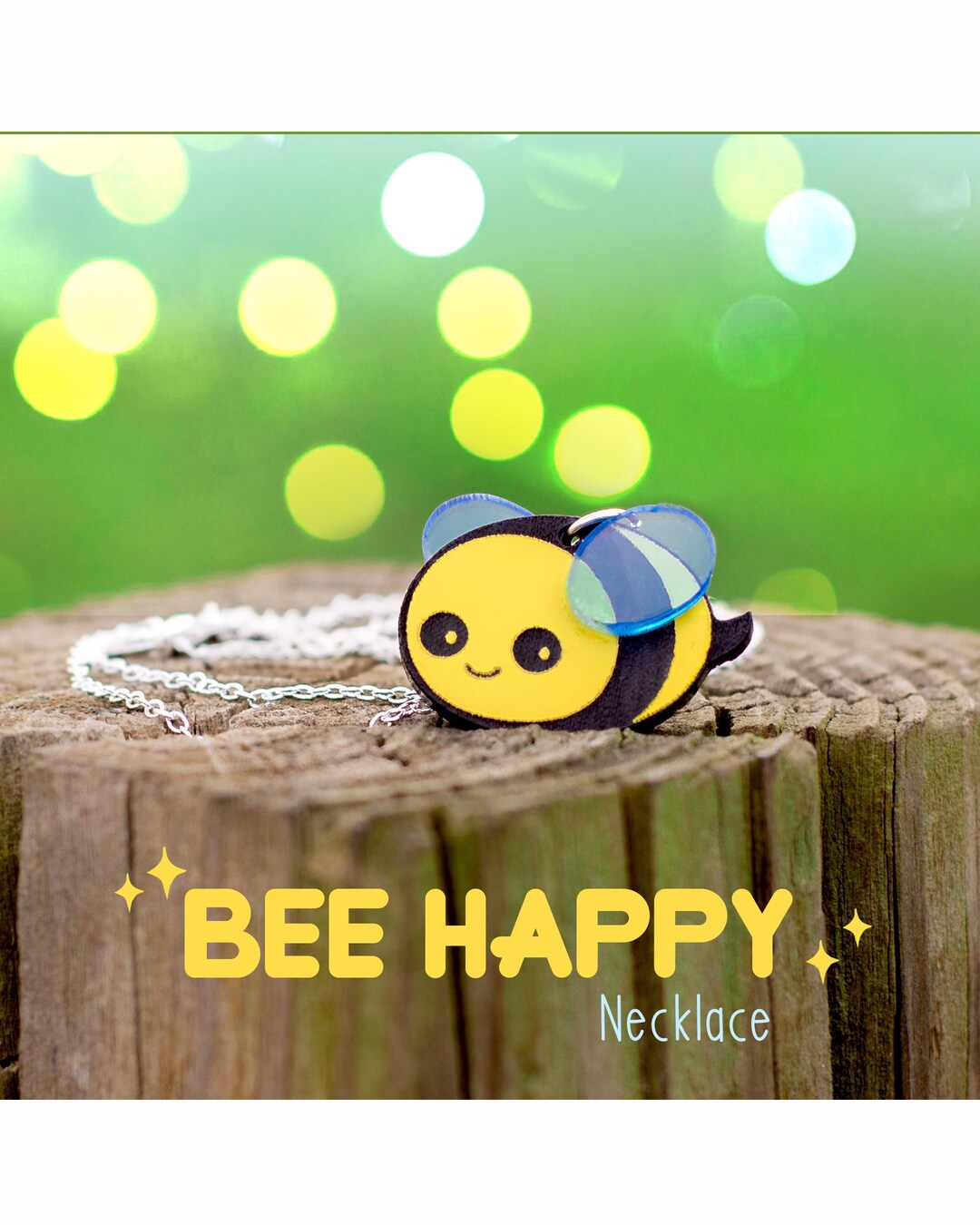 Kawaii Bee Necklace- Cute Bee Jewelry-spring Jewelry for Women- Bee ...