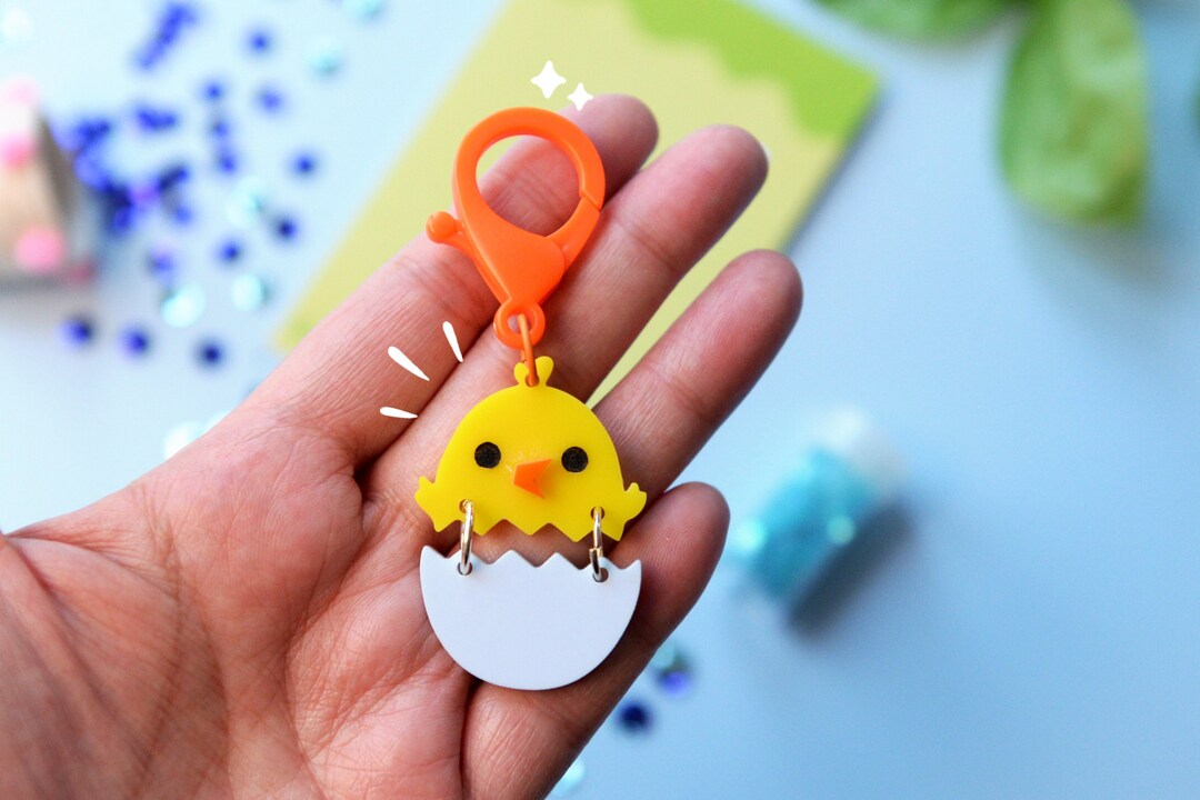 Hatching Chick Acrylic Keychain-cute Kawaii Chicken Egg Keychain-kawaii ...