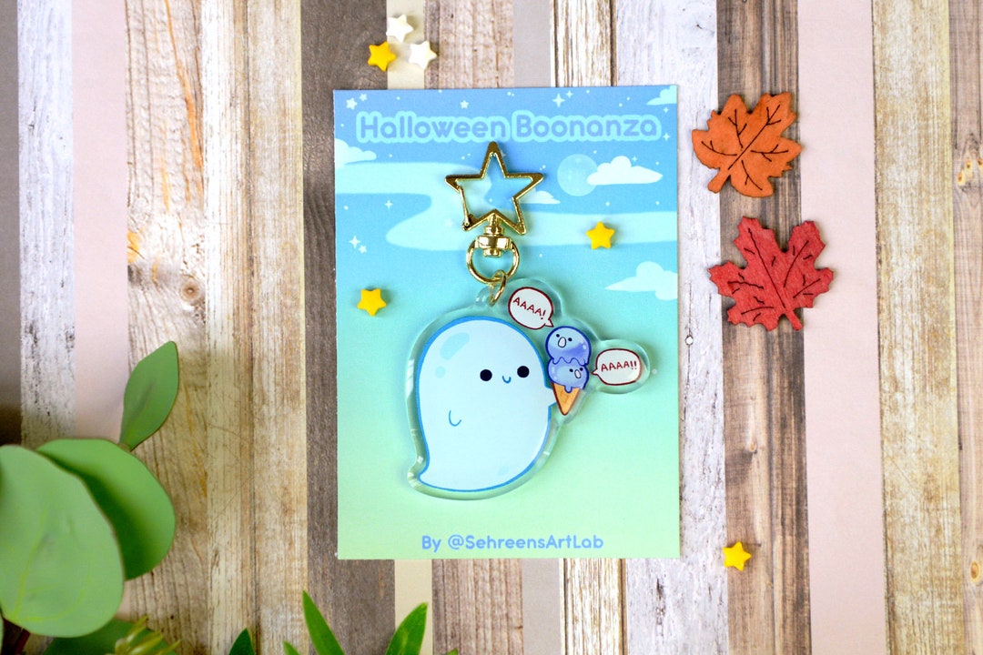 Halloween Gifts- Keychain- Cute Ghost Keychain- Kawaii Halloween ...