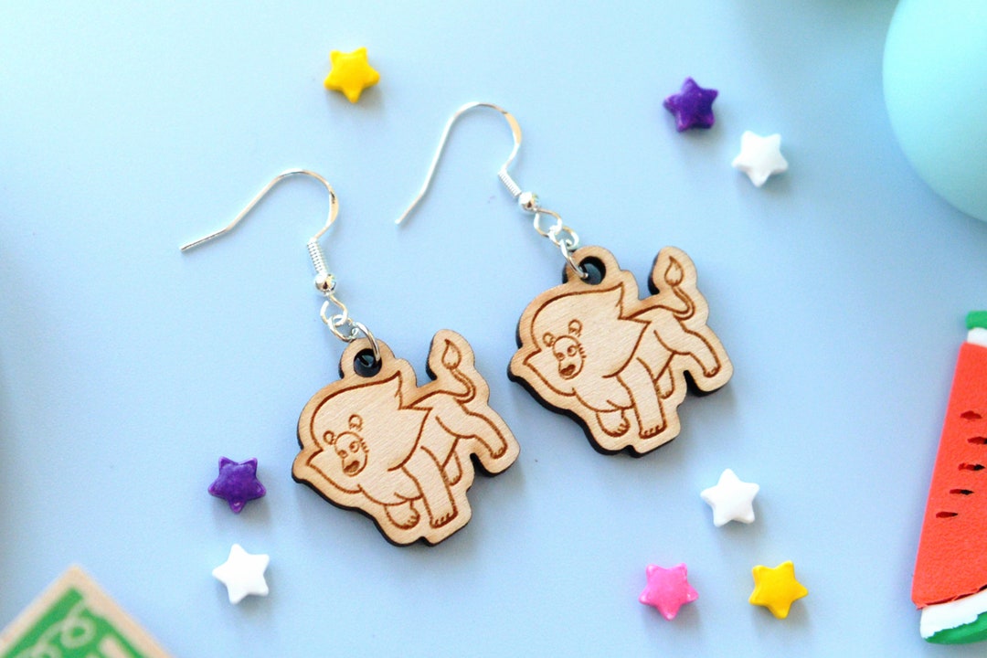 Lion Steven Universe Earrings-steven Universe Jewelry - Etsy