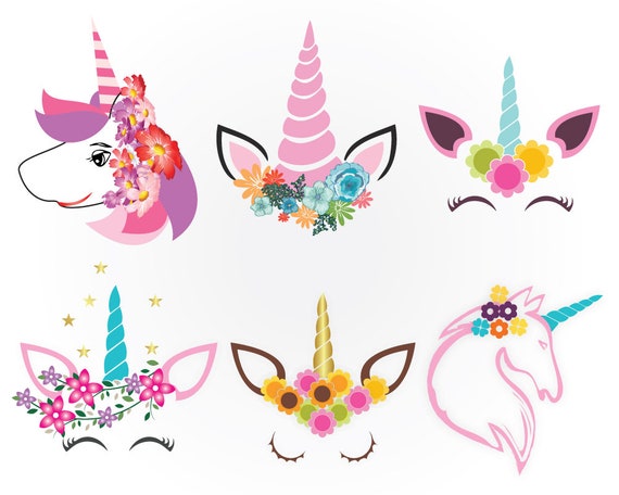 Unicorn SVG Unicorn Cut Files Unicorn Layered Digital Vector | Etsy