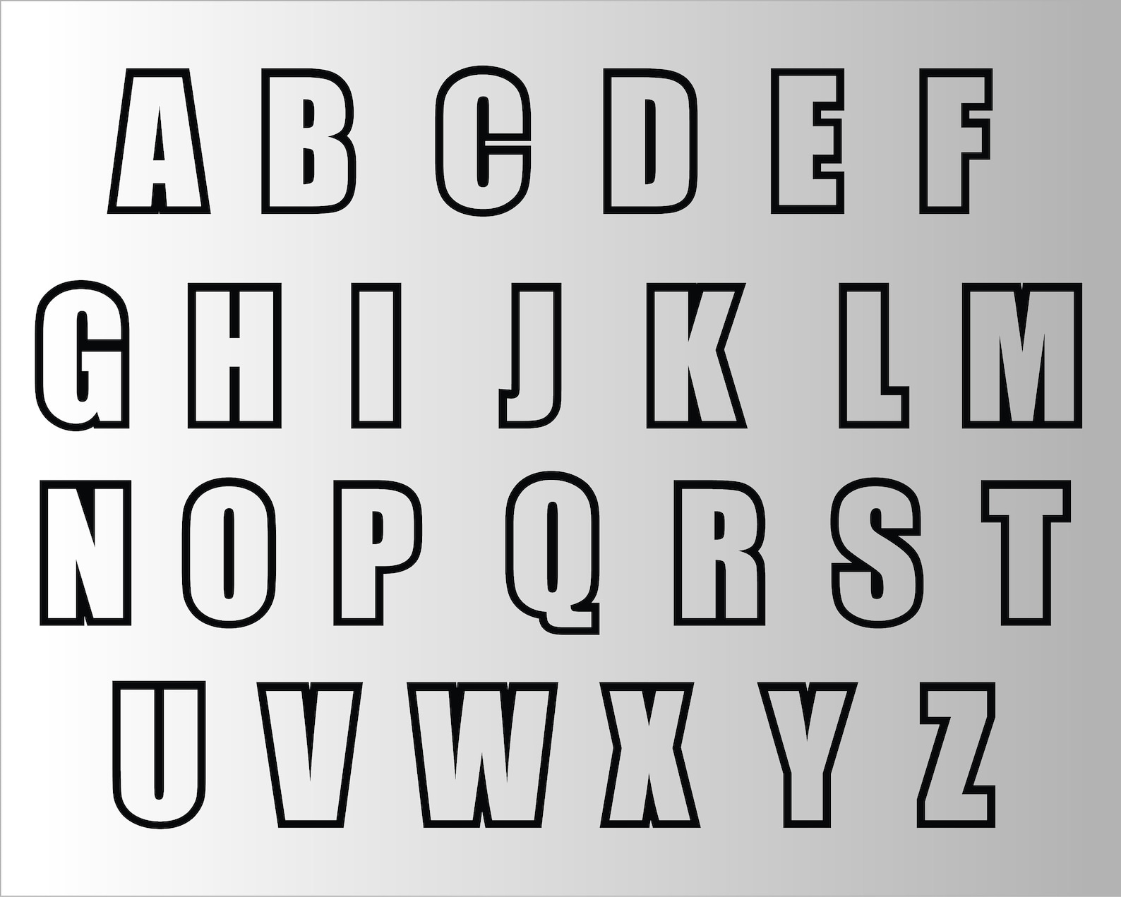 Letters Outline Svg, Alphabet Eps, Capital Letters Vector, Block Font ...
