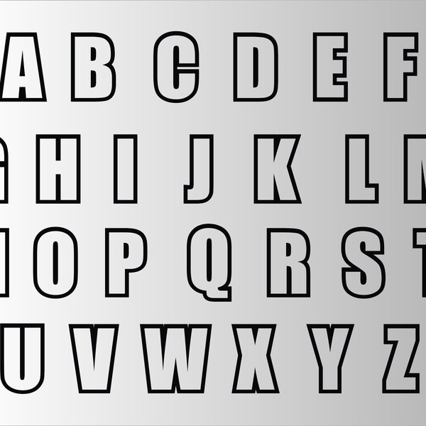 Letter Outline Svg - Etsy
