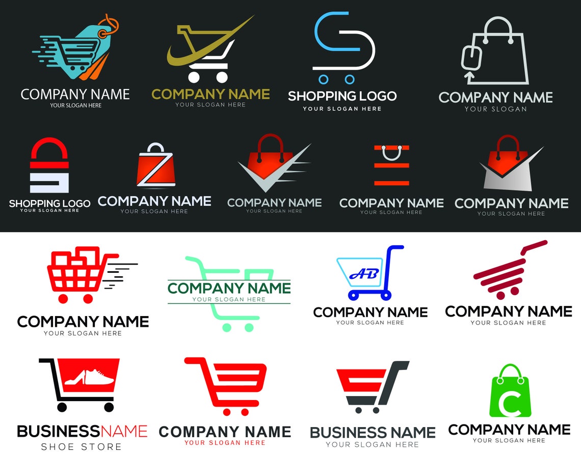 Shopping Cart Logo Cart Clipart Ecommerce Online Shop Logo | Etsy
