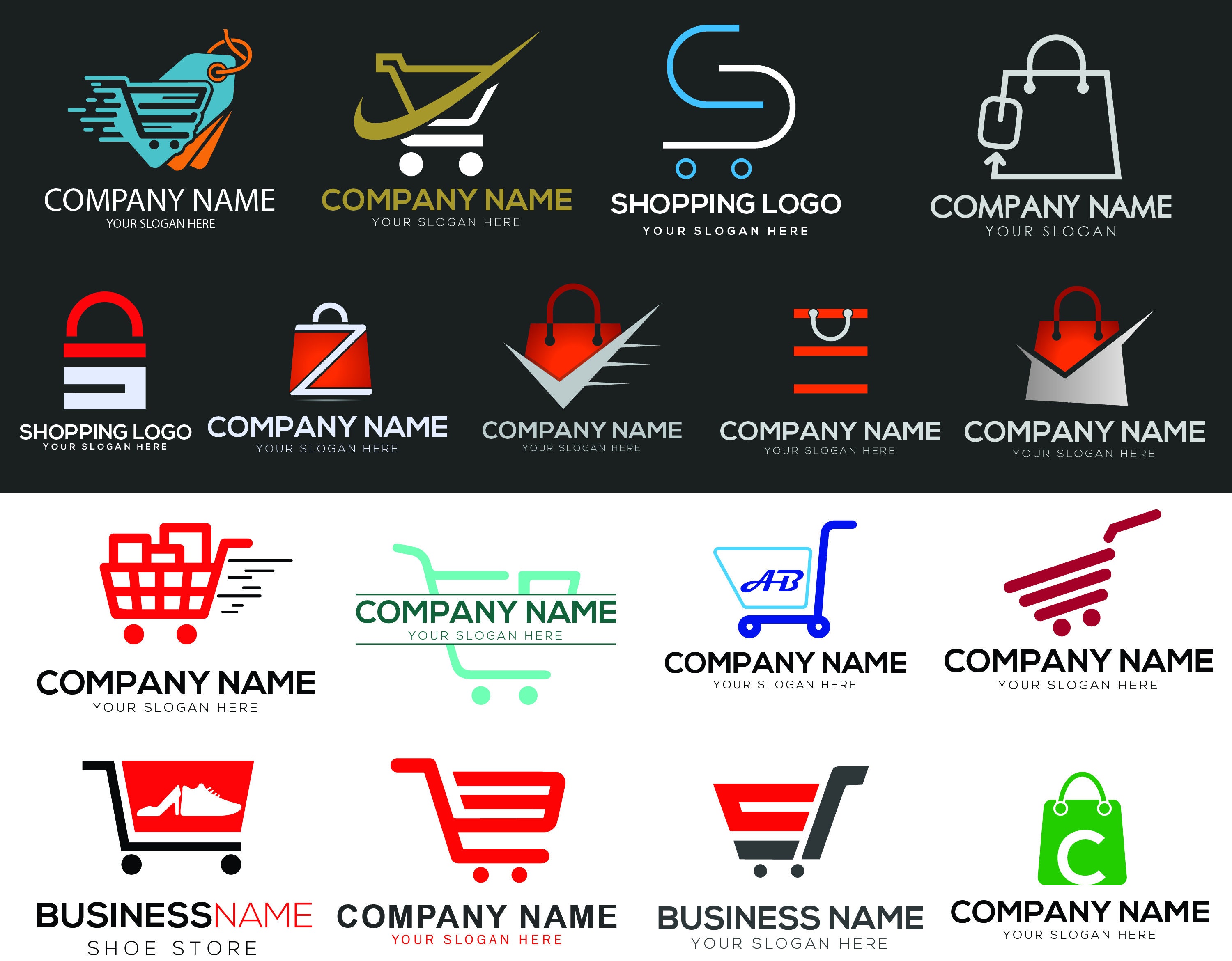 Shopping Cart Logo, Cart Clipart, Ecommerce Online Shop Logo, Retail ...