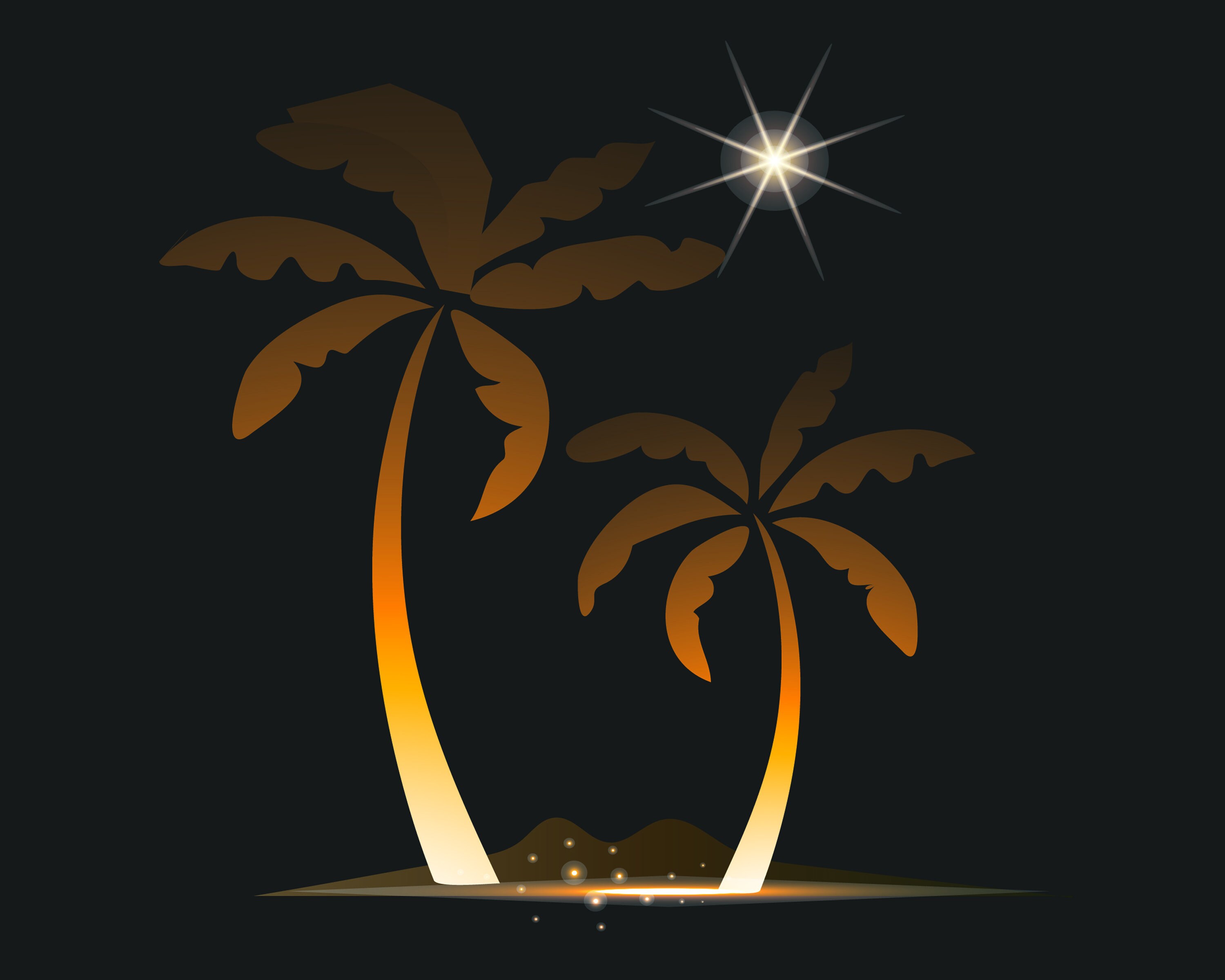 Coconut tree printable wall art Coconut tree vector design | Etsy