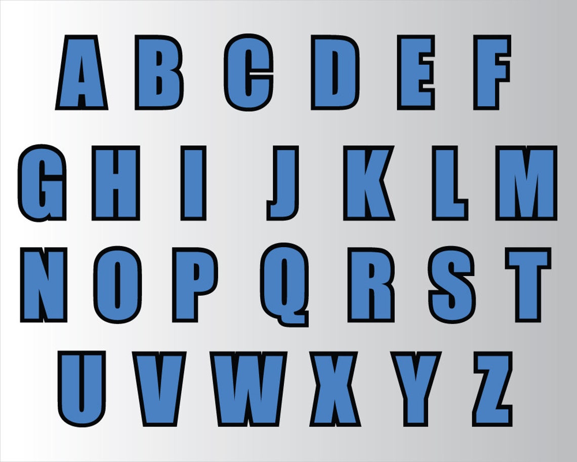 Block Font SVG Alphabet Letters Characters, Digital Download Includes ...