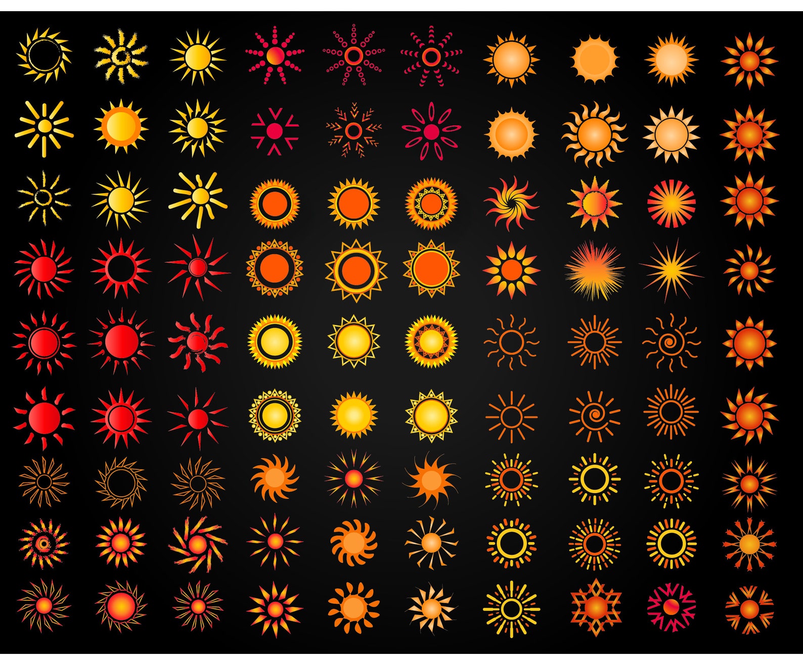 Sun Svg, Sun Clipart, Clipart Sun, Vector Sun, Sun Digital Image, Sun ...