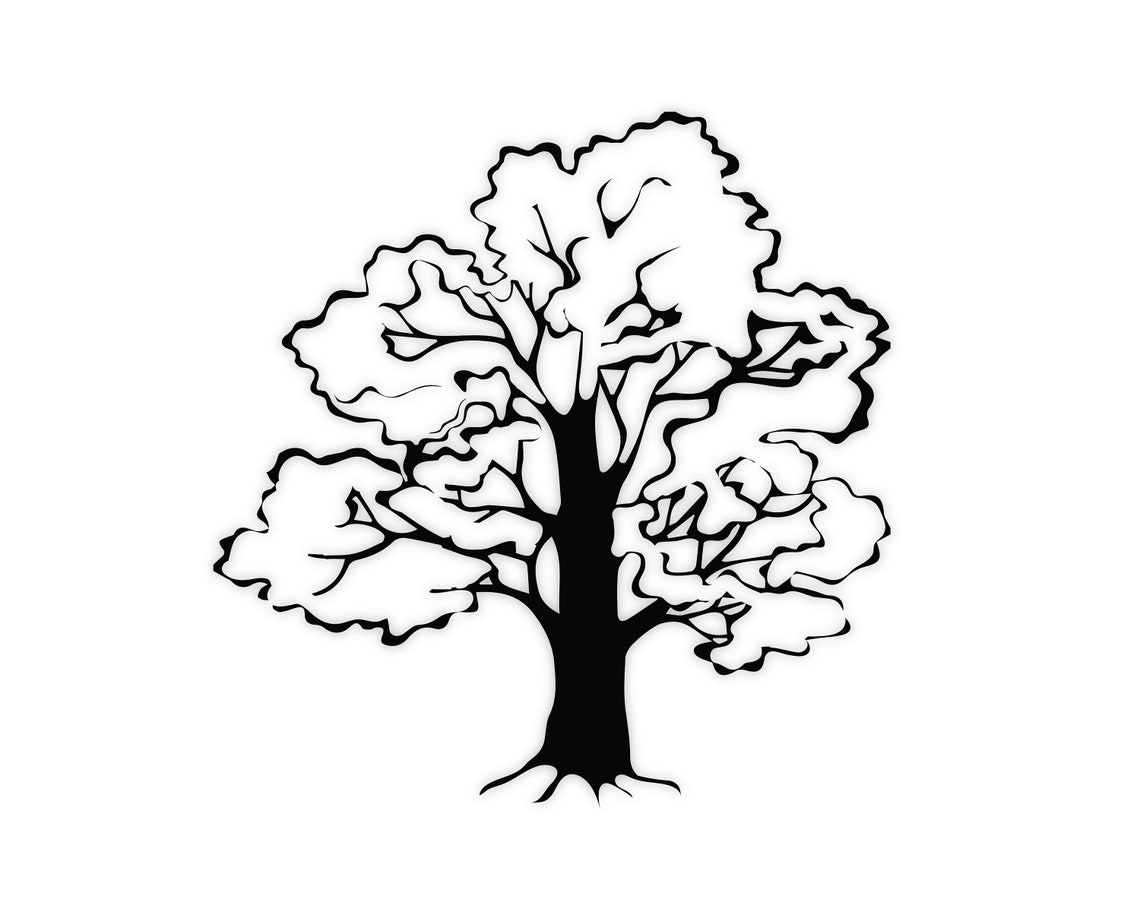 Tree Outline Svg Tree Clipart Tree Vector Tree Clipart - Etsy Australia