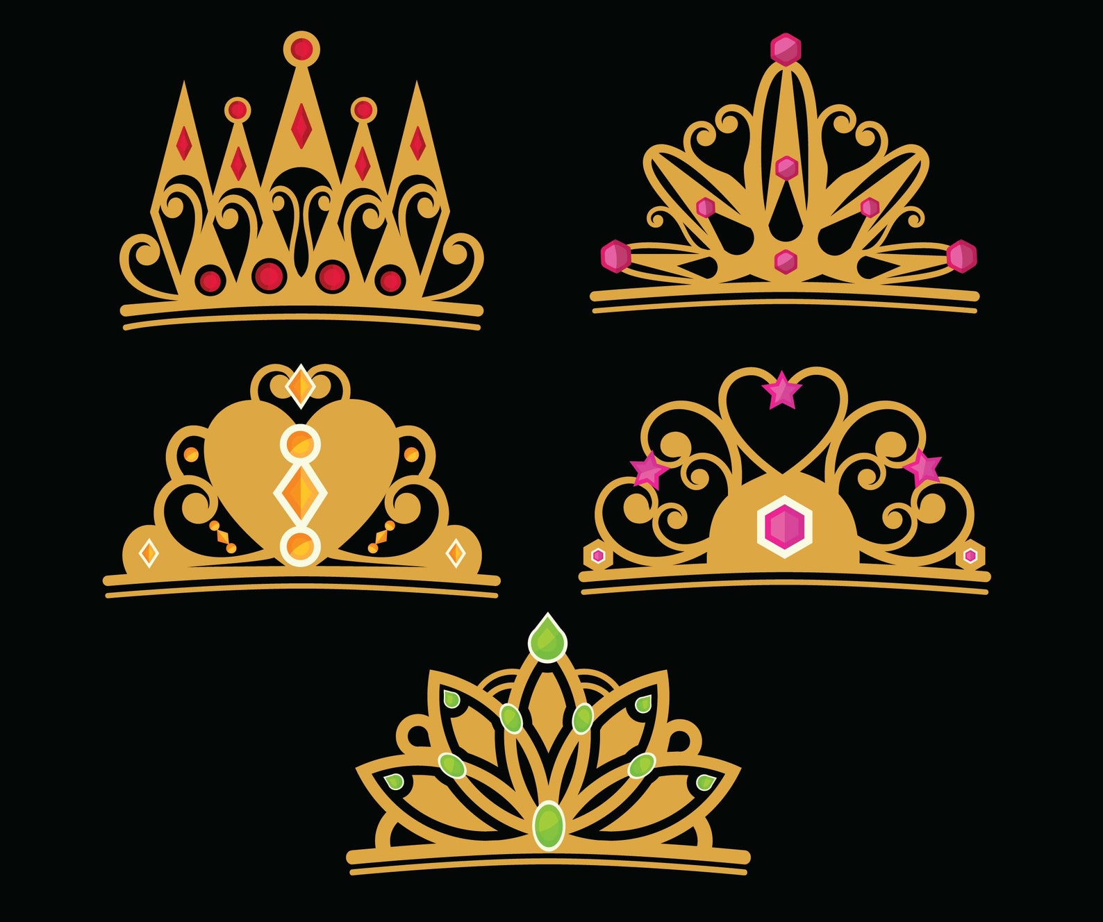 Gold Tiara Svg, Princess Svg, Crown Svg, Princess Tiara Svg, Royal ...
