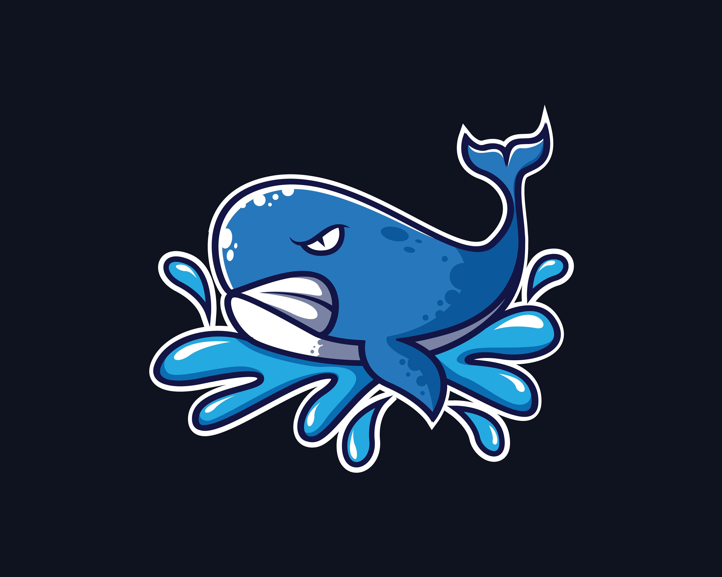 Ballena svg imágenes prediseñadas de ballena azul diseño de - Etsy España