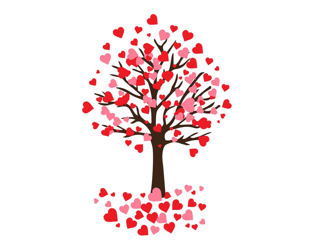 Heart Tree Svg, Valentine's Day Couple With Heart Tree, Tree With ...