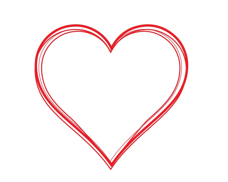 Hart Svg, Hand getekend Hart svg, Hart icoon Svg, Doodle Hart Svg ...