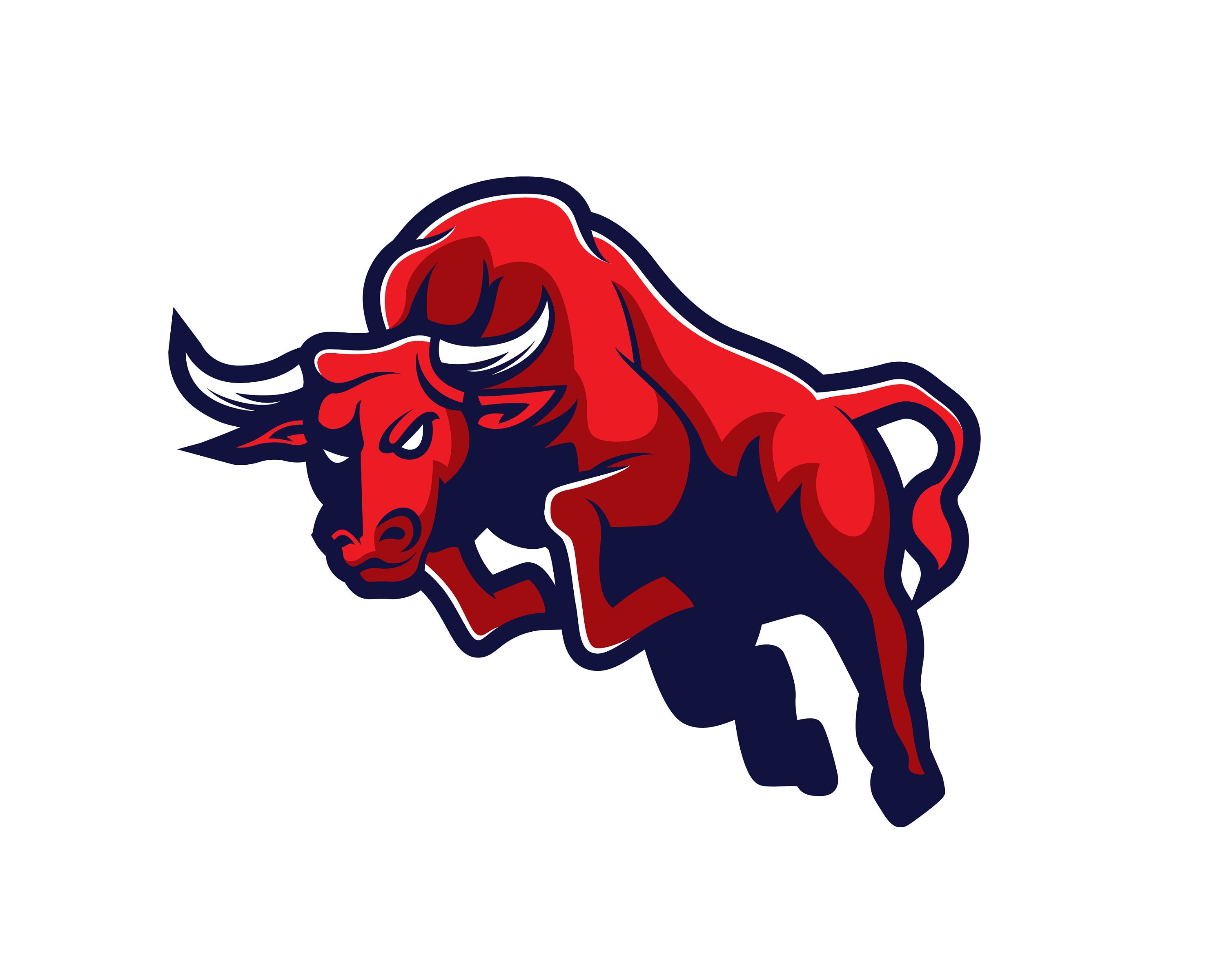 Bull Clipart, Bull Mascot Logo, Bull Svg, Bull Cartoon Icon Design ...