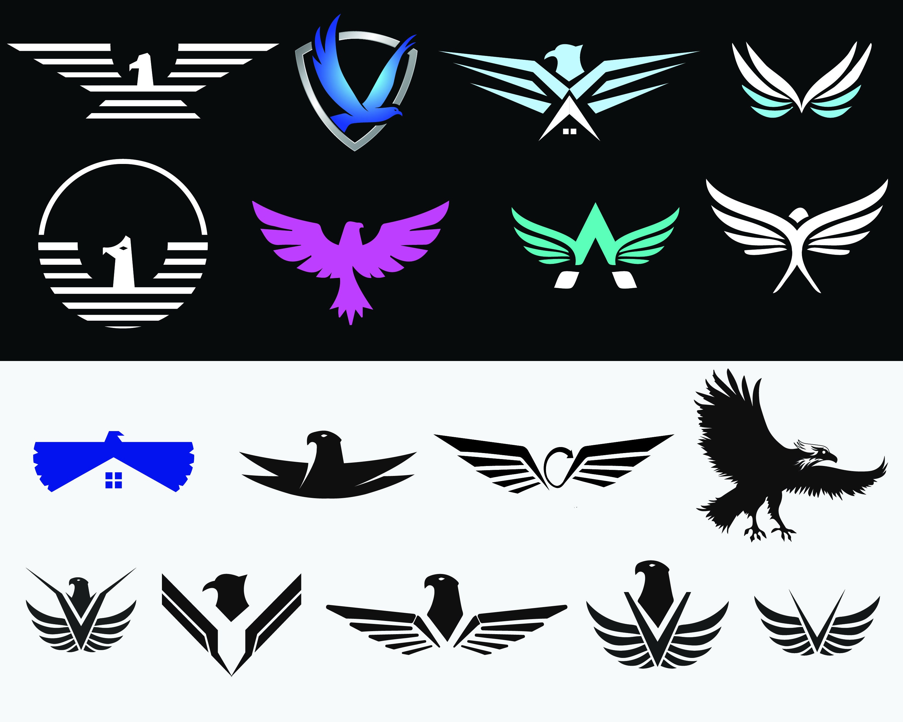 Eagle Clipart, Bird Svg, Wings Eps, Eagle Logo Design, Bird Icon ...