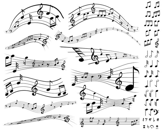 Wavy Music Notes