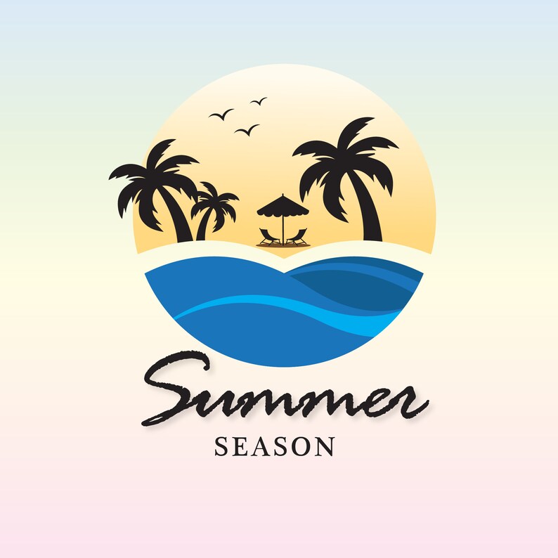 Summer Beach Svg, Summer Eps, Summer Svg, Summer Vacation Clipart, Cute ...