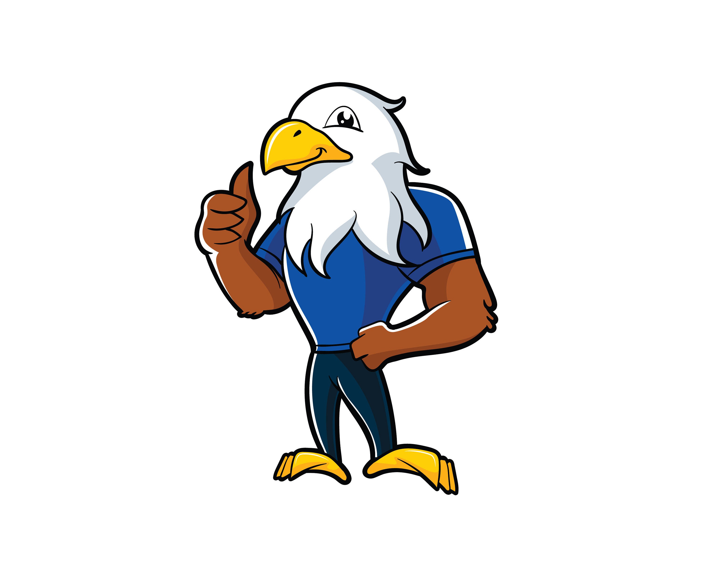 Cartoon Adelaar Clipart Cute Eagle Cartoon Vector Character