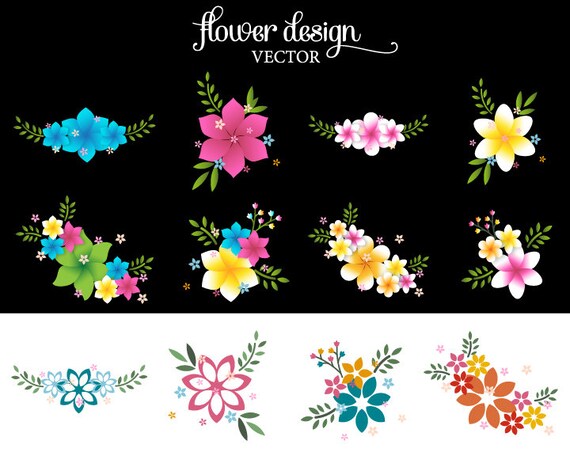 Flower Svg Floral Vector Flower Eps Floral Svg Flower | Etsy
