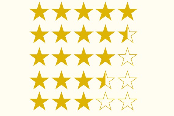Stars Review Svg 5 Stars Svg Five Star Review Svg Rating | Etsy