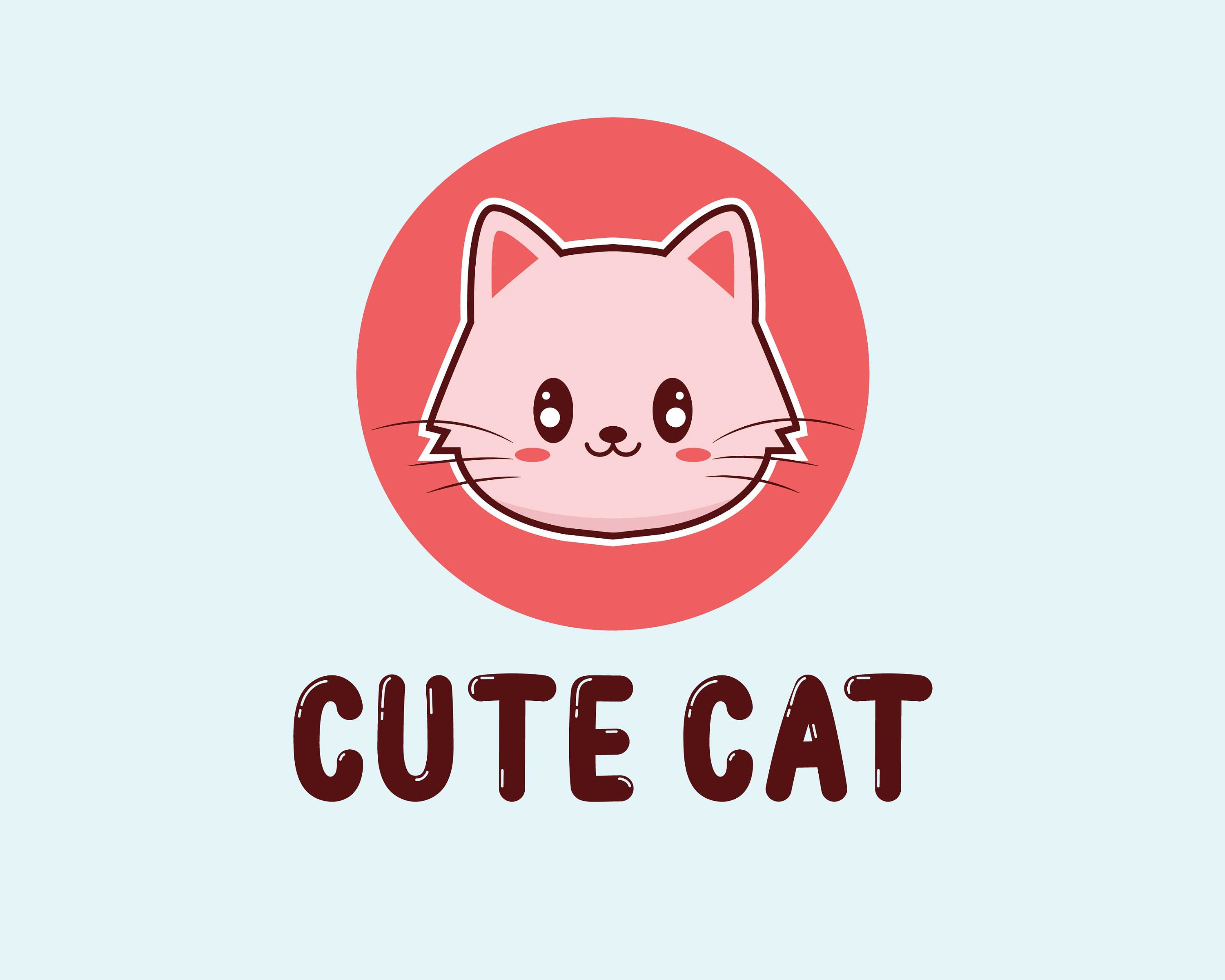 Cute Cat Svg, Cat Clipart, Cat Vector Design, Cat Cartoon Png, Cat ...