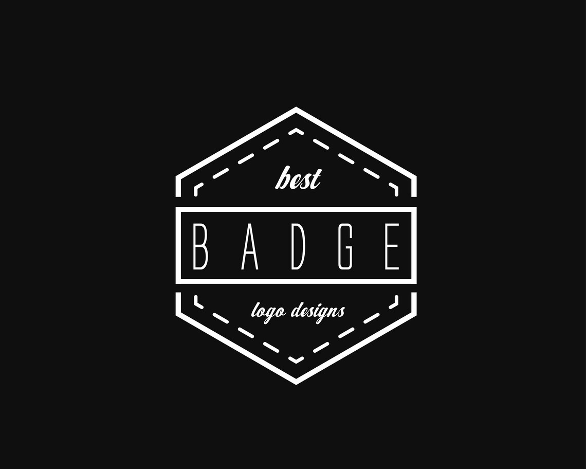 Badge Logo Vintage Logo Design Logo Template Hipster Logo - Etsy