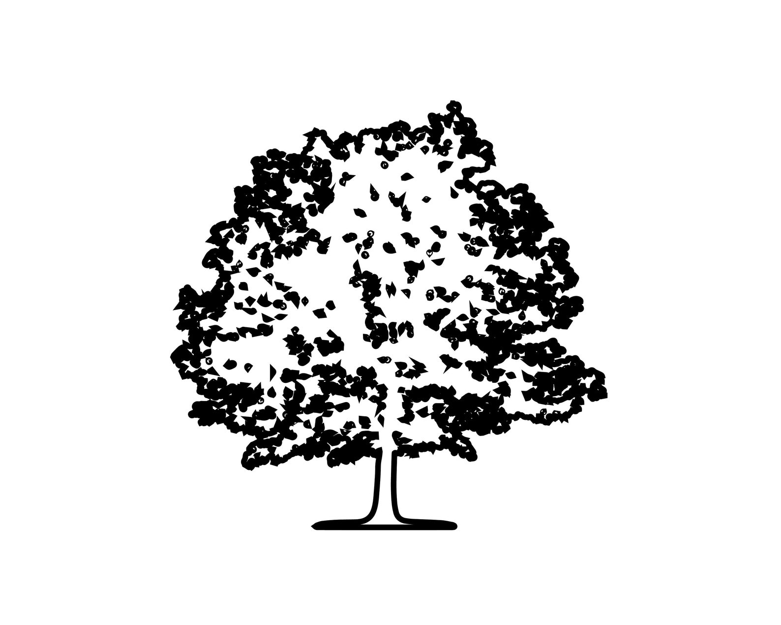 Tree Outline Svg Tree Clipart Tree Vector Tree Clipart - Etsy