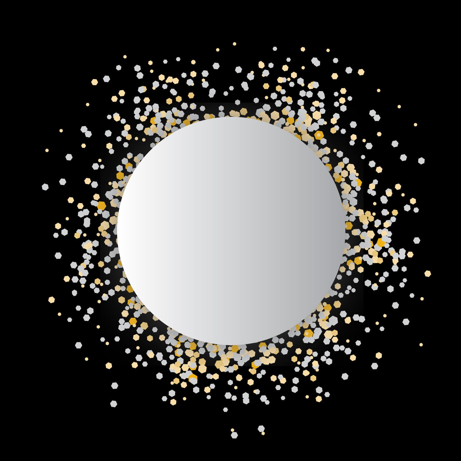 Confetti Background Svg, Confetti Border Design Eps, Confetti Circle ...